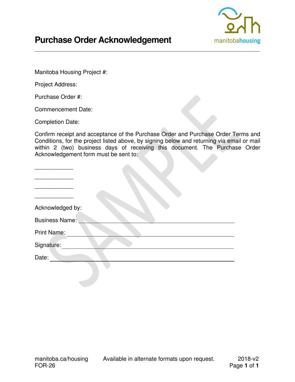 Form FOR-26 - Fill Out, Sign Online and Download Printable PDF ...