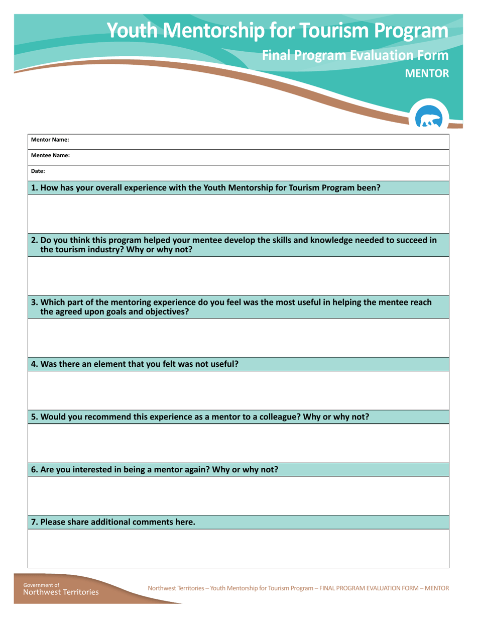 Northwest Territories Canada Youth Mentorship Program Final Program ...