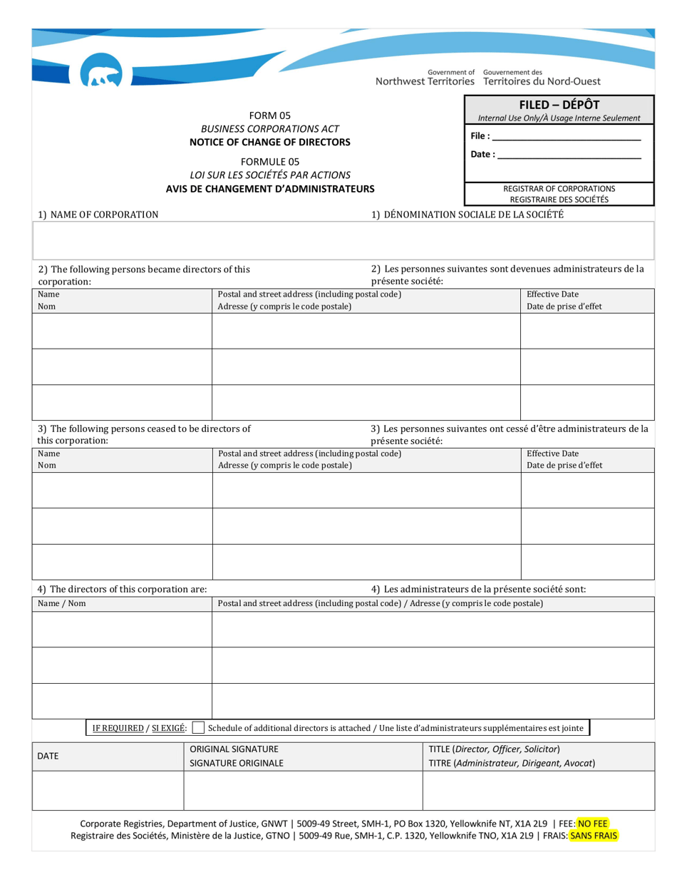 Form 05 - Fill Out, Sign Online and Download Fillable PDF, Northwest ...