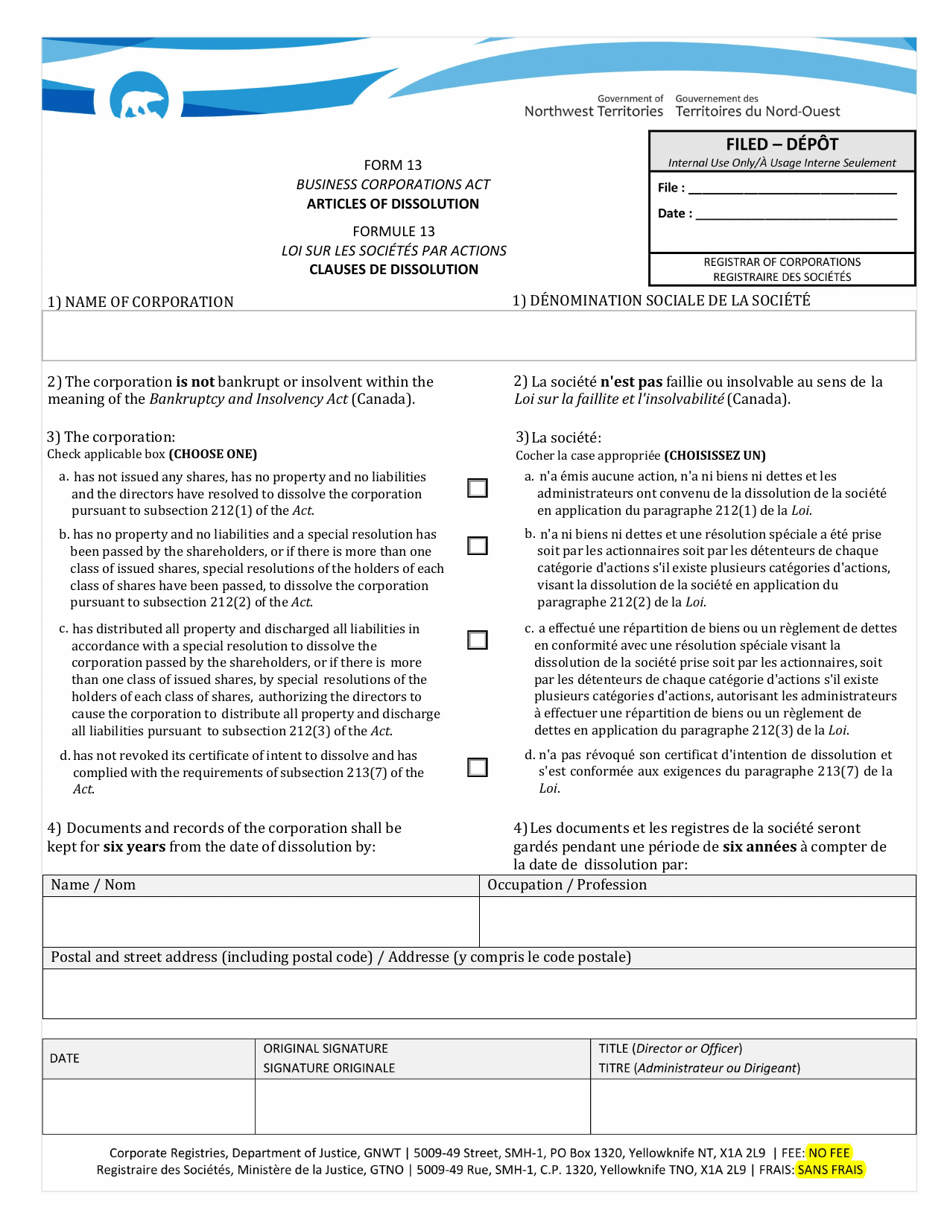 Form 13 - Fill Out, Sign Online and Download Fillable PDF, Northwest ...