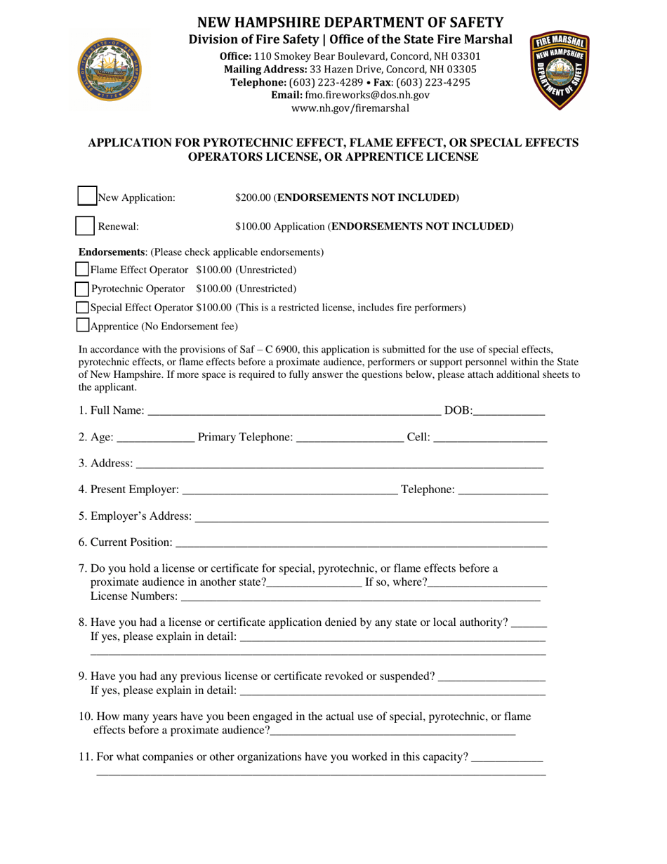 Form DSFM92 - Fill Out, Sign Online and Download Fillable PDF, New Hampshire | Templateroller
