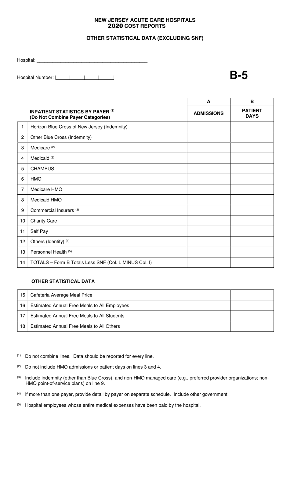 Form B-5 - 2020 - Fill Out, Sign Online and Download Fillable PDF, New ...