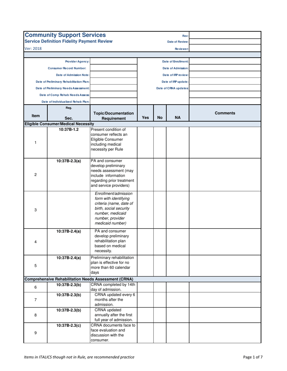 New Jersey Community Support Services Monitoring Tool - Fill Out, Sign ...