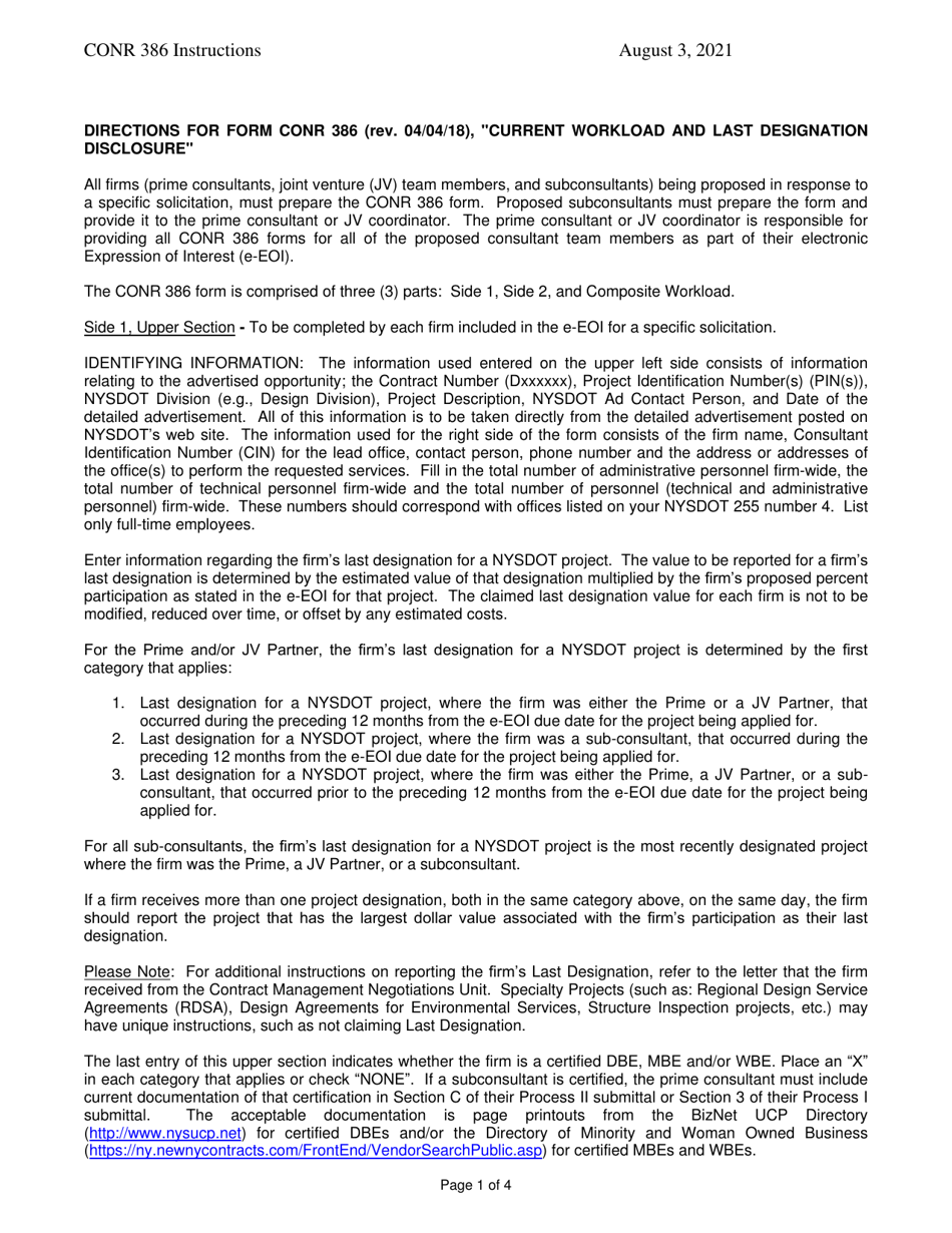 Download Instructions for Form CONR386 Current Workload and Last ...