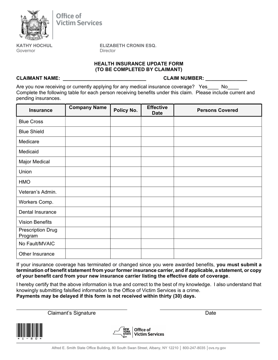 Form I-80 - Fill Out, Sign Online and Download Printable PDF, New York ...