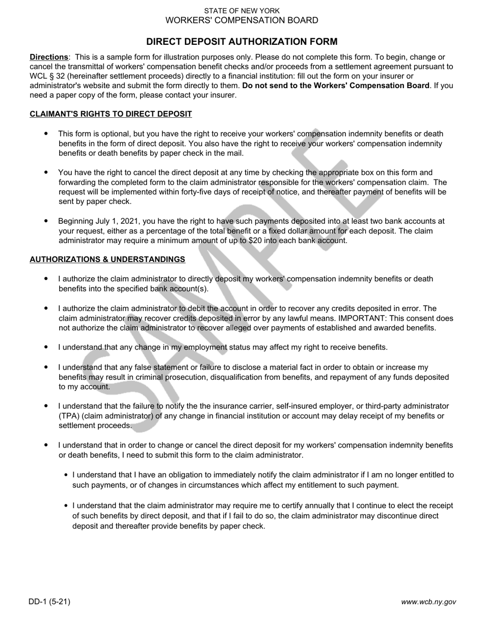 Form DD-1 Download Fillable PDF or Fill Online Direct Deposit ...