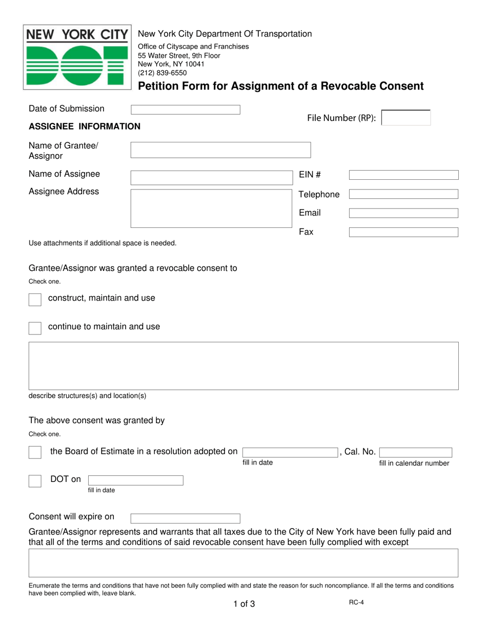 Form RC-4 - Fill Out, Sign Online and Download Fillable PDF, New York ...
