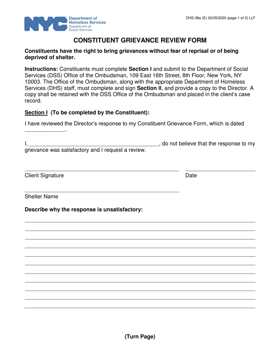 Form DHS-38A - Fill Out, Sign Online and Download Printable PDF, New ...