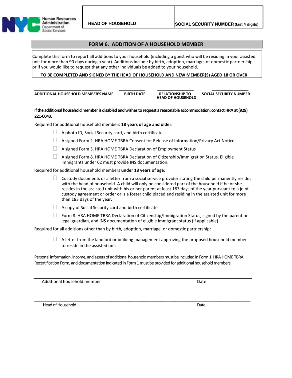 Form 6 - Fill Out, Sign Online and Download Printable PDF, New York ...