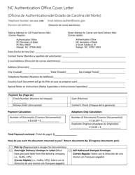 North Carolina Nc Authentication Office Cover Letter Download Printable ...