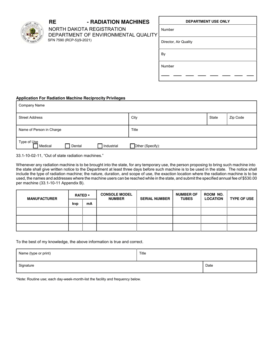 Form RCP-5 (SFN7590) - Fill Out, Sign Online and Download Fillable PDF ...