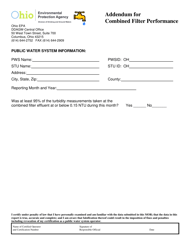 Ohio Addendum for Combined Filter Performance - Fill Out, Sign Online ...