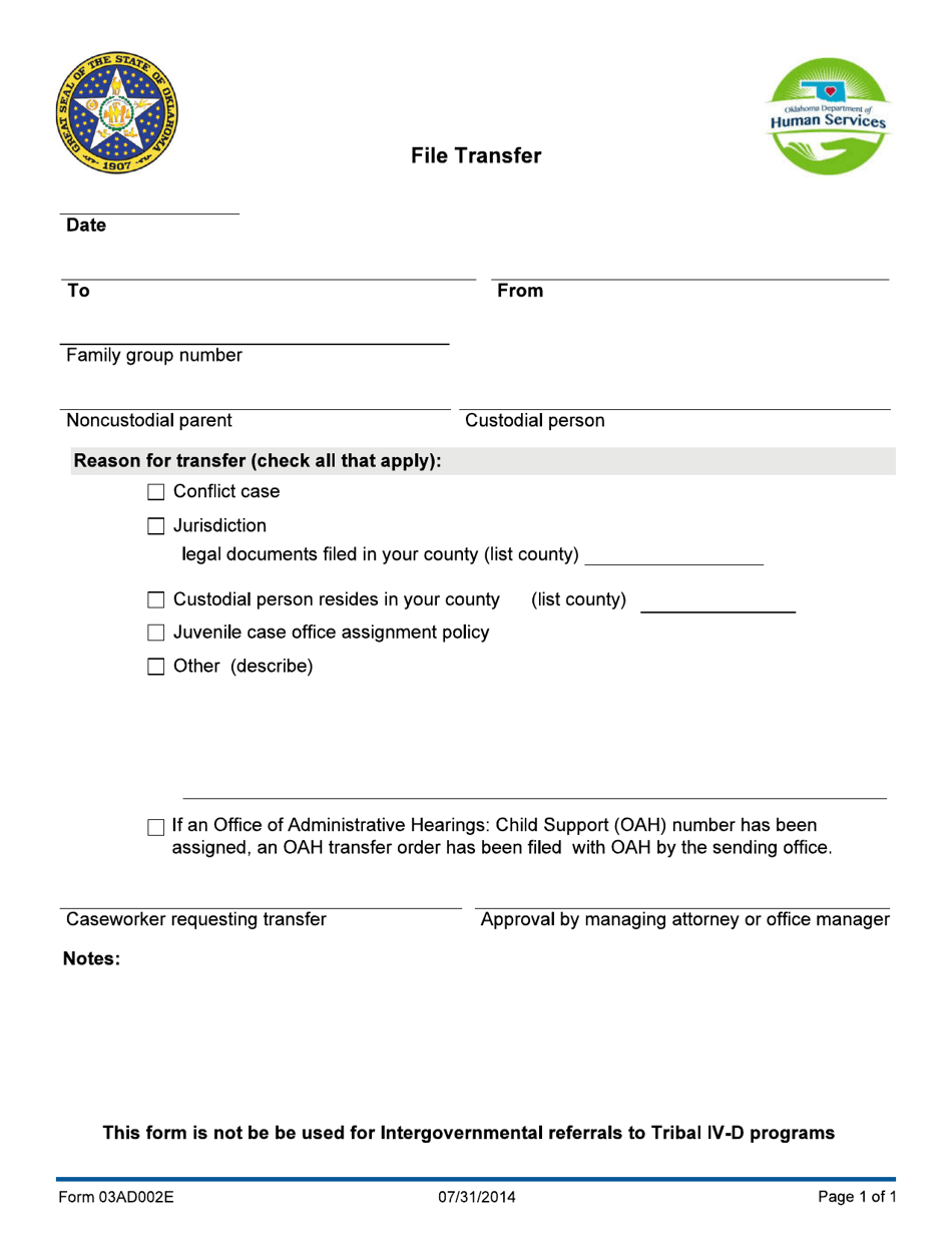 Form 03AD002E - Fill Out, Sign Online and Download Fillable PDF ...