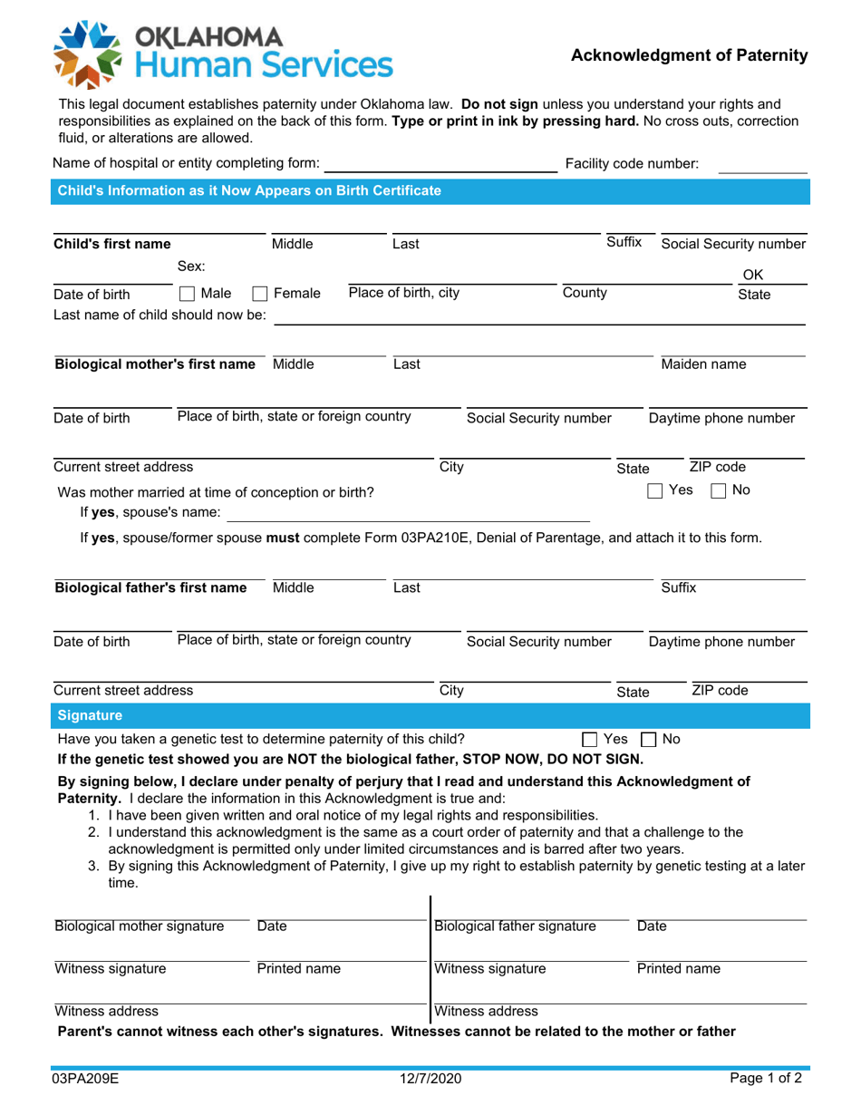 Form 03PA209E (CSED-209; AOP) - Fill Out, Sign Online and Download ...