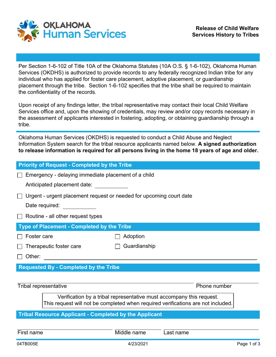 Form 04TB005E - Fill Out, Sign Online and Download Fillable PDF ...