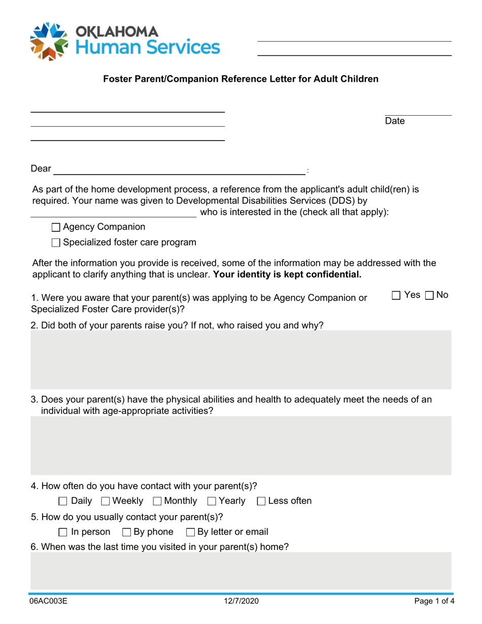 Form 06AC003E - Fill Out, Sign Online and Download Fillable PDF ...