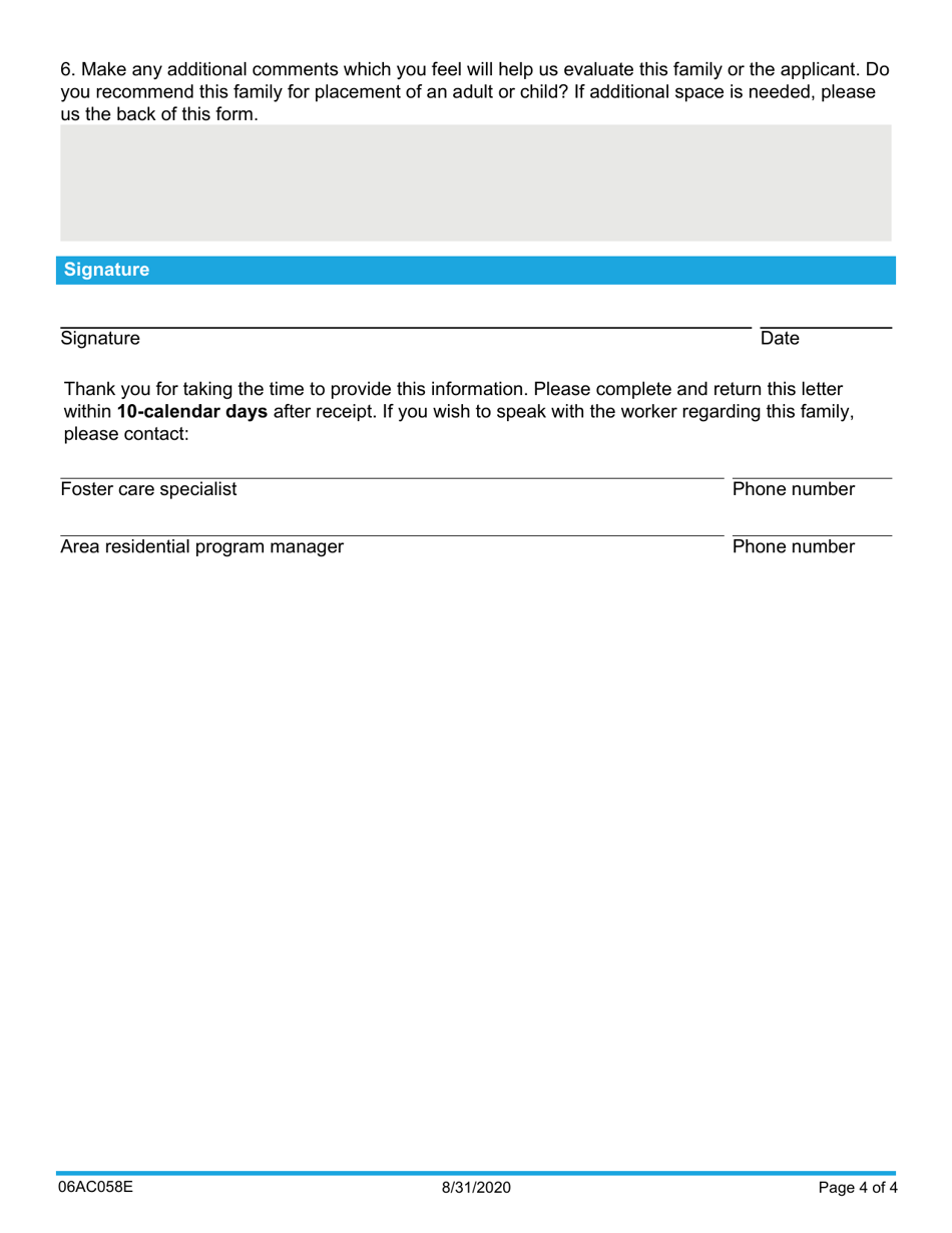 Form 06AC058E (DDS-58) - Fill Out, Sign Online and Download Fillable PDF, Oklahoma | Templateroller