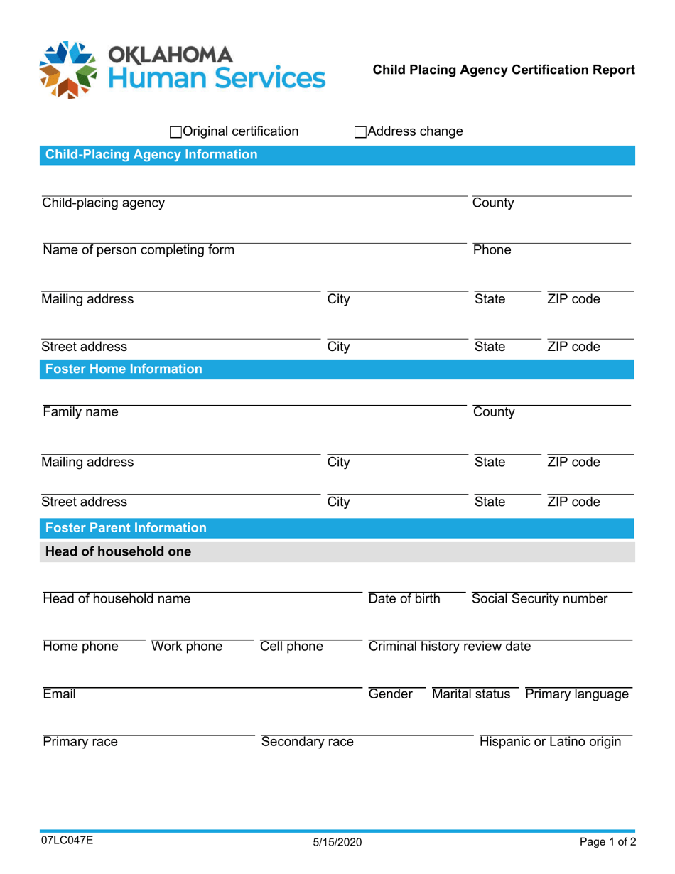 Form 07LC047E (OCC-47) - Fill Out, Sign Online and Download Fillable ...