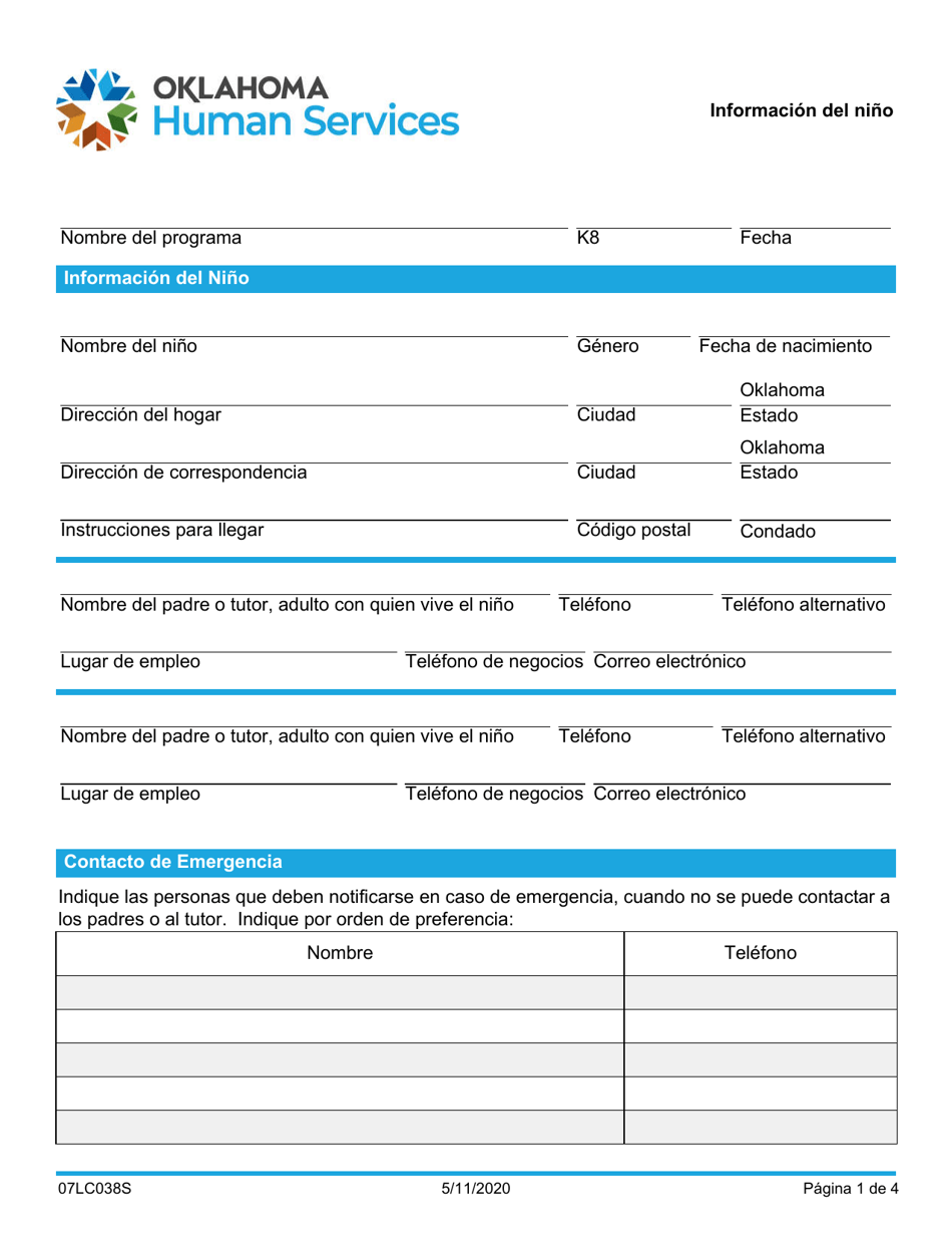 Formulario 07LC038S (OCC-38-SV) - Fill Out, Sign Online and Download ...