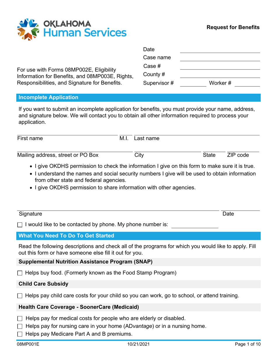 Form 08MP001E - Fill Out, Sign Online and Download Fillable PDF ...