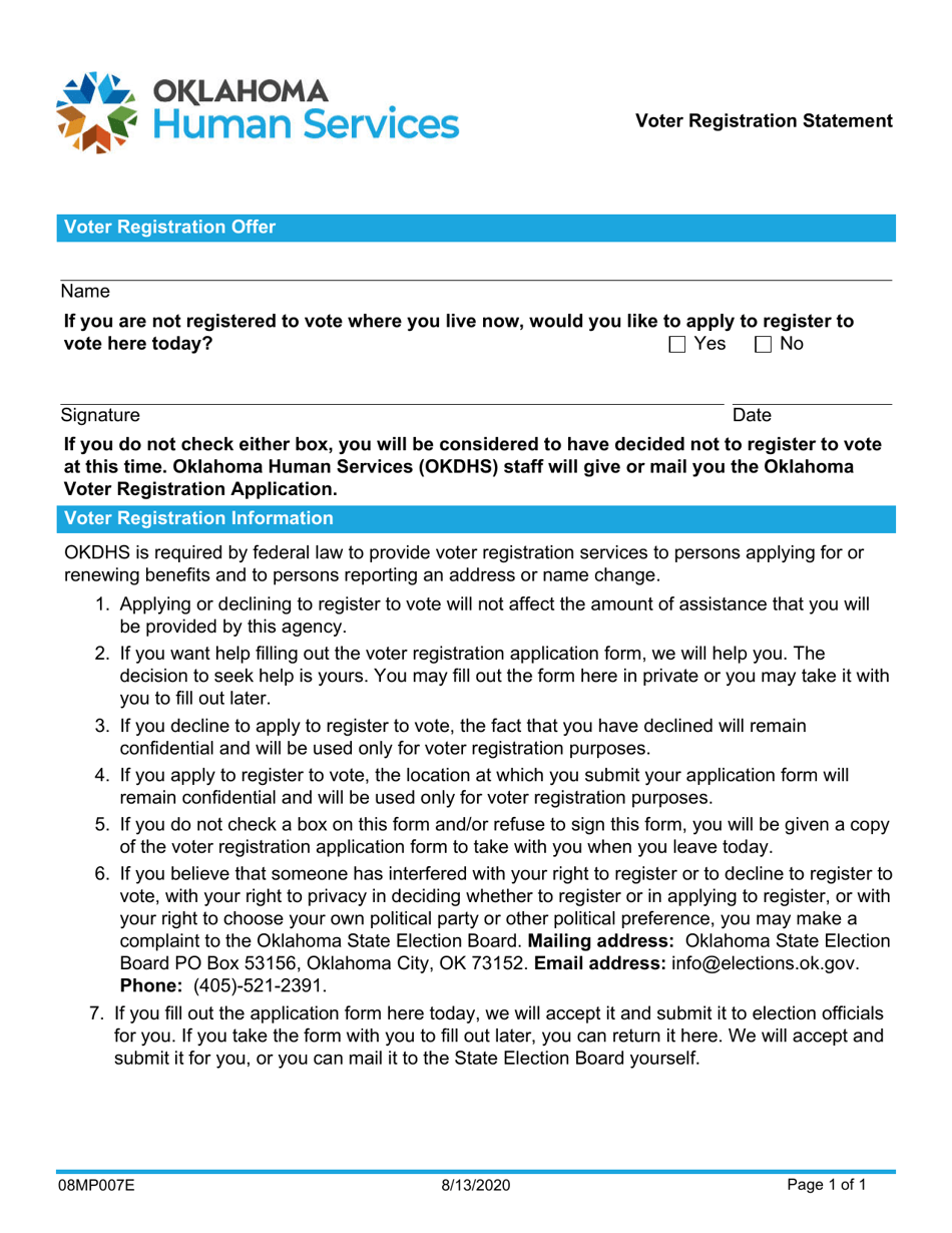 Form 08MP007E - Fill Out, Sign Online and Download Fillable PDF ...