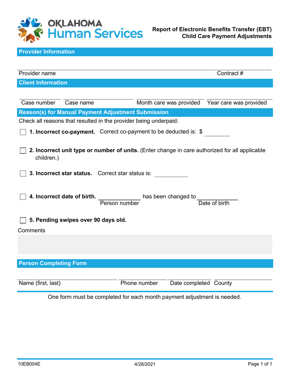 Form 10EB004E (EBT-4) - Fill Out, Sign Online and Download Fillable PDF ...