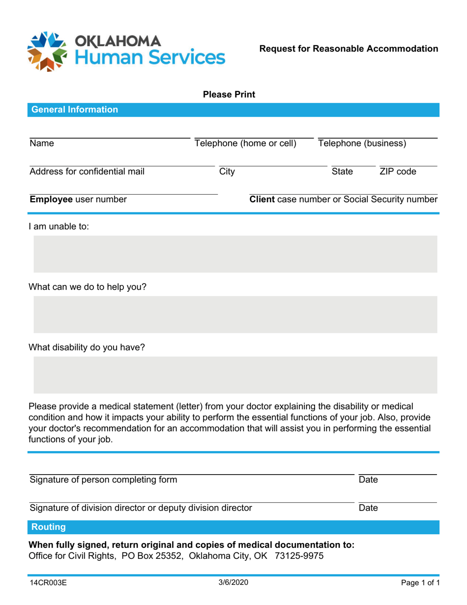 Form 14CR003E (ADA-1) - Fill Out, Sign Online and Download Fillable PDF ...