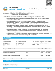 Oklahoma Department of Human Services Forms PDF templates. download ...