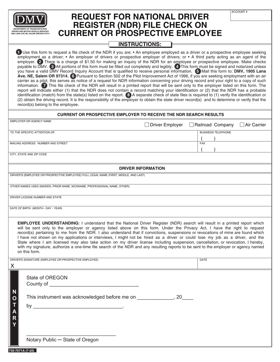 Form 735-7071A - Fill Out, Sign Online and Download Printable PDF ...