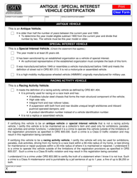 Form 735-6577 Download Fillable PDF or Fill Online Antique/Special ...