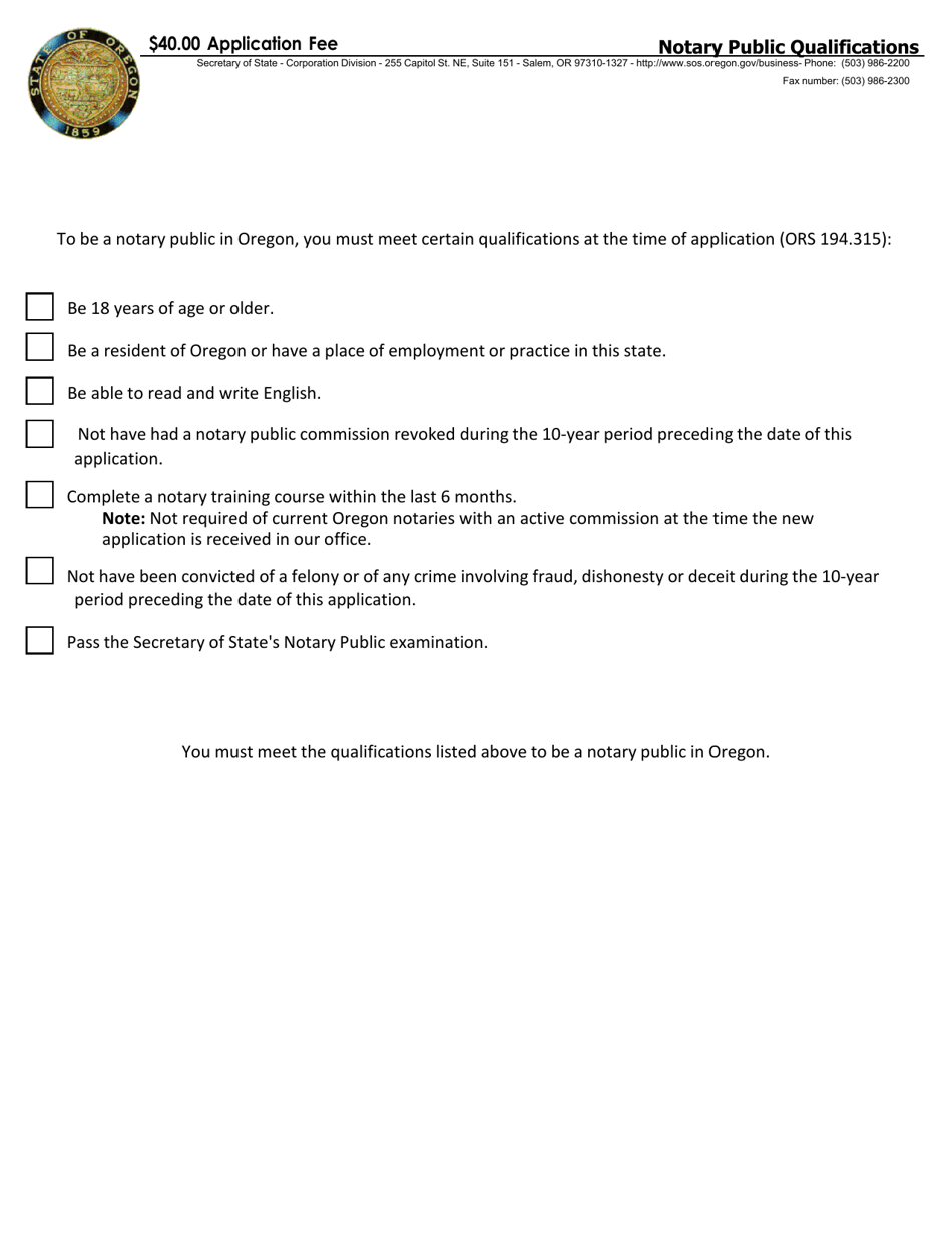 Oregon Notary Public Commission Application - Fill Out, Sign Online and ...