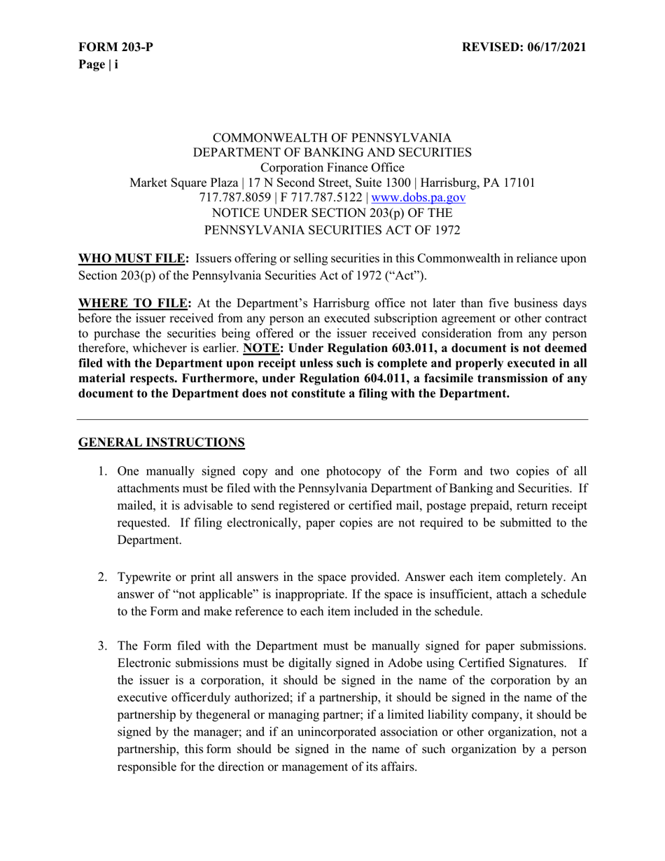 Form 203-P - Fill Out, Sign Online and Download Fillable PDF ...