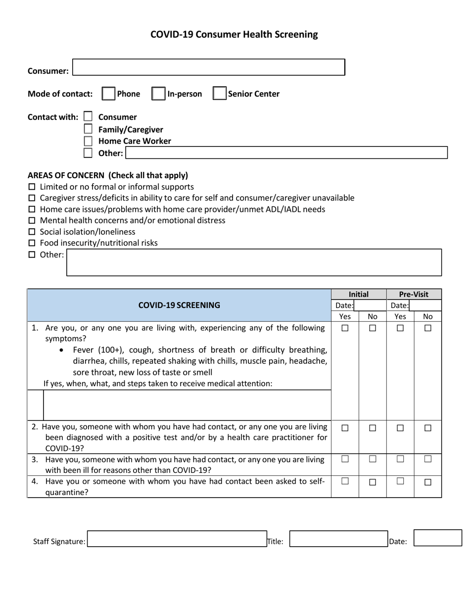 Pennsylvania Covid-19 Consumer Health Screening Tool - Fill Out, Sign ...