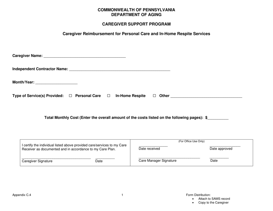 Pennsylvania Caregiver Reimbursement for Personal Care and in-Home ...