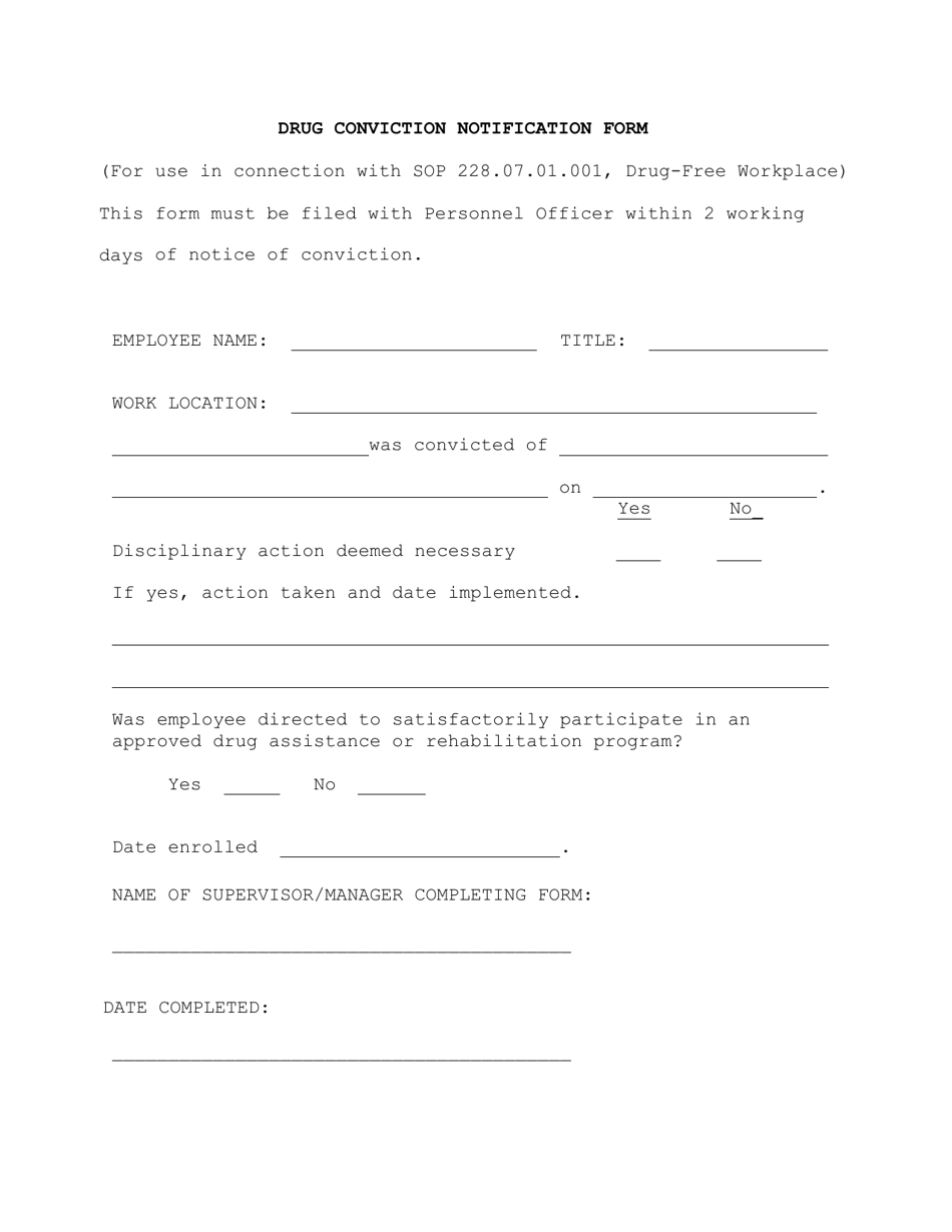 Idaho Drug Conviction Notification Form - Fill Out, Sign Online and ...
