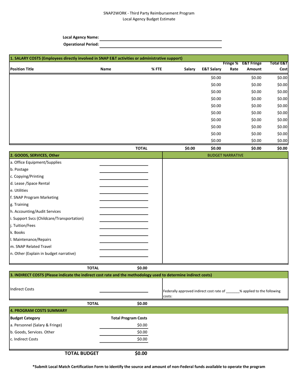 South Carolina Local Agency Budget Estimate - Snap2work - Third Party ...