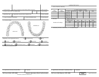 DD Form 2322 Download Fillable PDF or Fill Online Dental Laboratory ...