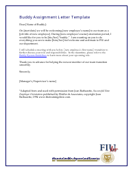 Buddy Assignment Letter Template - Fiu Download Printable PDF ...