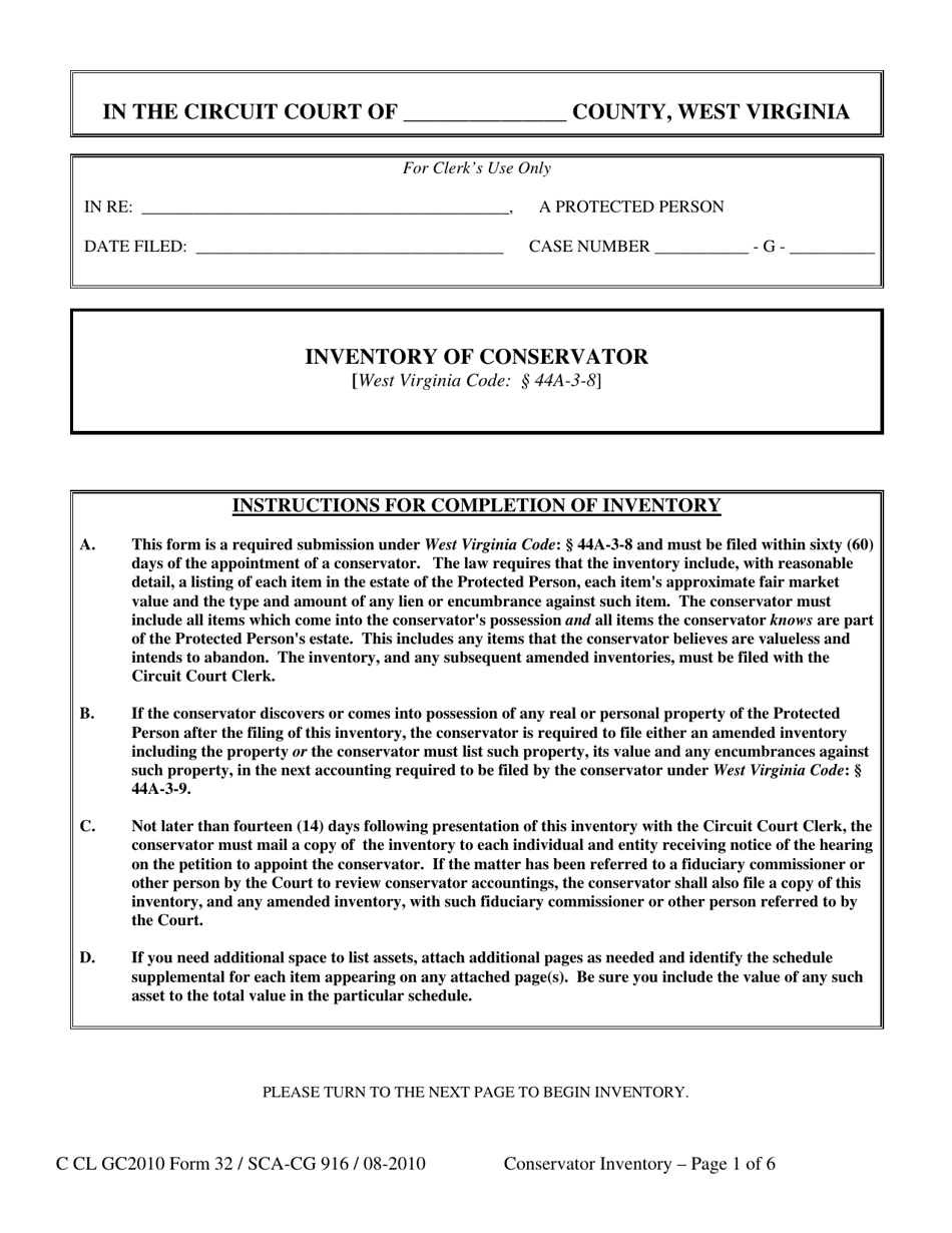 Form GC32 - Fill Out, Sign Online and Download Printable PDF, West ...