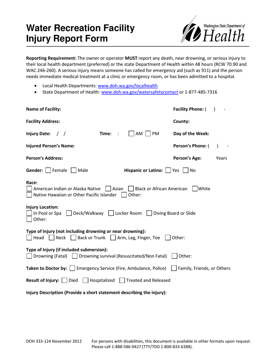 DOH Form 333-124 - Fill Out, Sign Online and Download Printable PDF ...