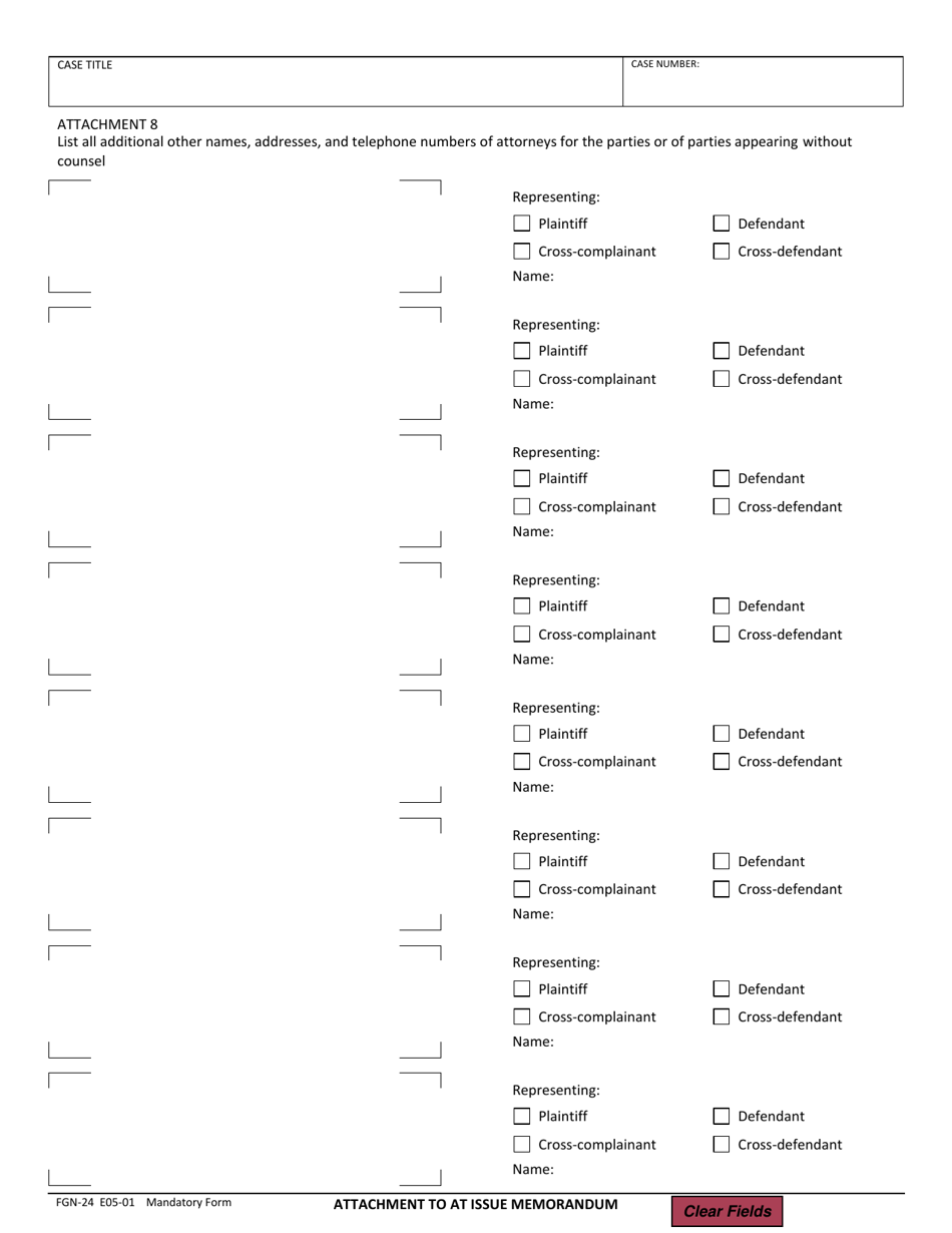 Form FGN-24 Attachment 8 - Fill Out, Sign Online and Download Fillable ...