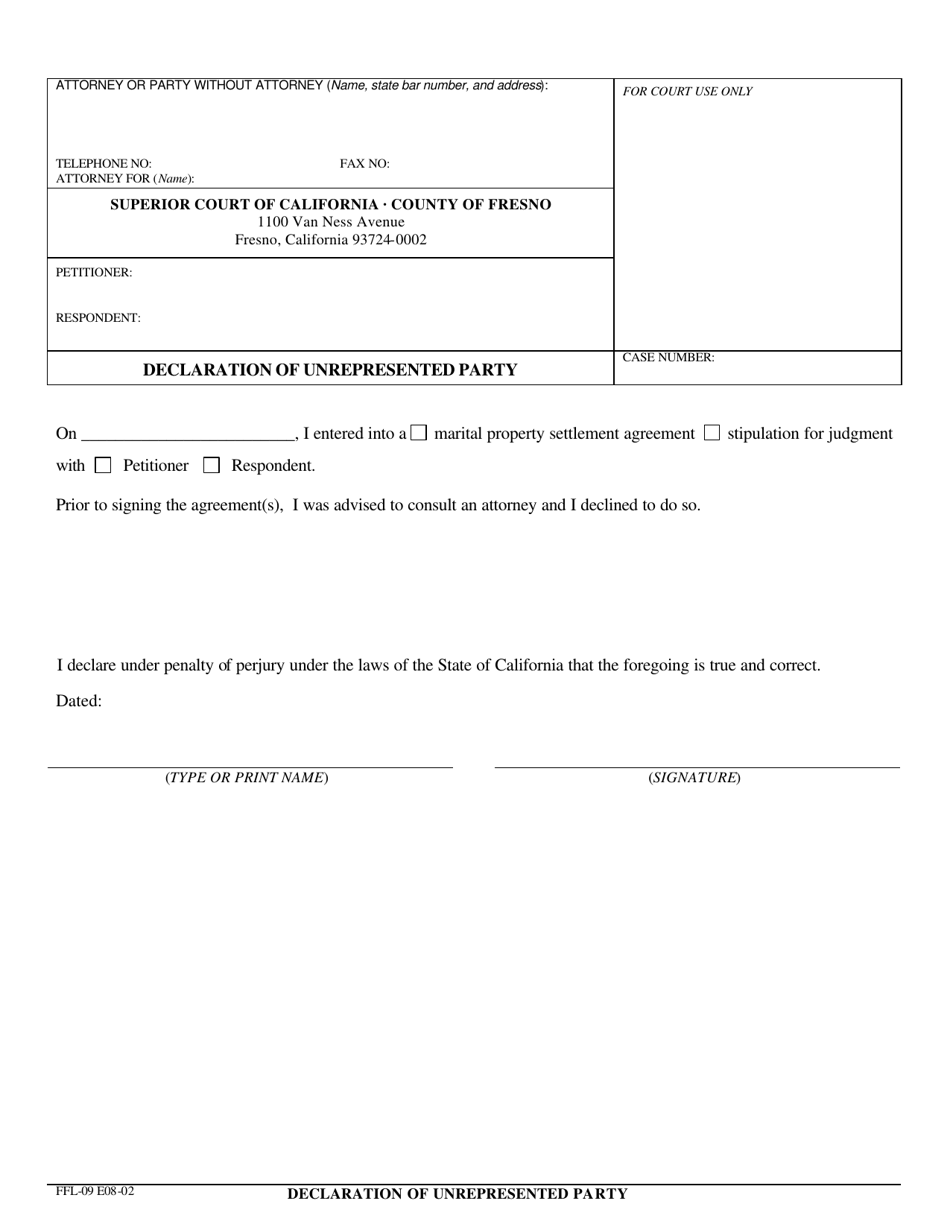 Form FFL-09 - Fill Out, Sign Online and Download Printable PDF, County ...