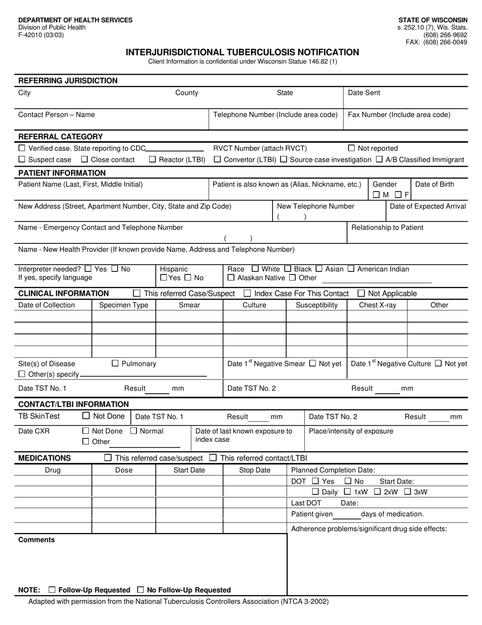 Form F-42010 Download Printable PDF or Fill Online Interjurisdictional ...