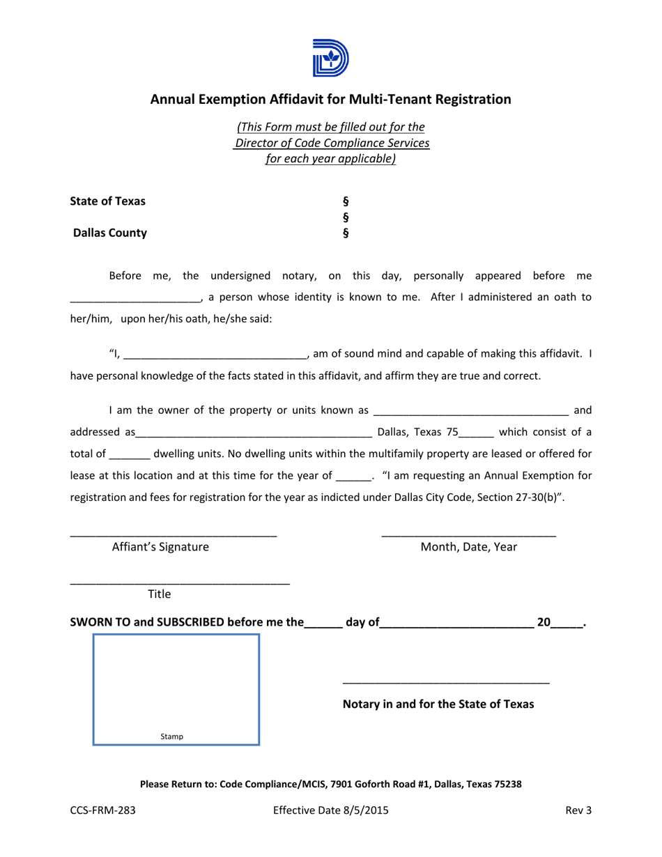 Form CCS-FRM-283 - Fill Out, Sign Online and Download Printable PDF ...