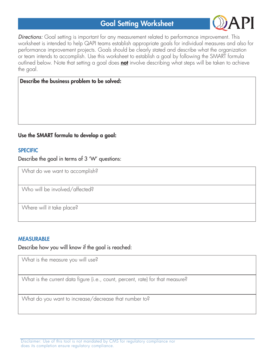 Goal Setting Worksheet - Fill Out, Sign Online and Download PDF ...