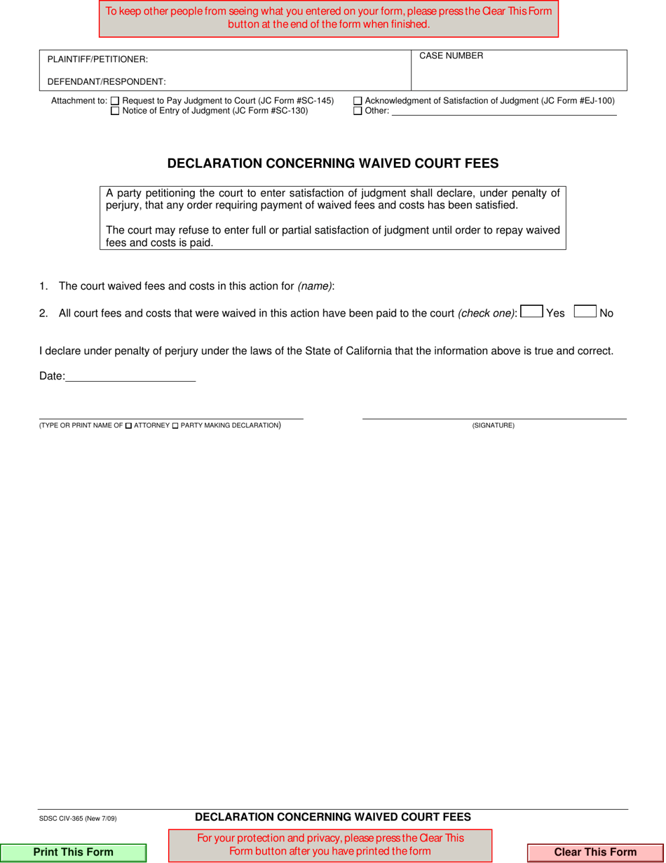Form CIV-365 - Fill Out, Sign Online and Download Fillable PDF, County ...