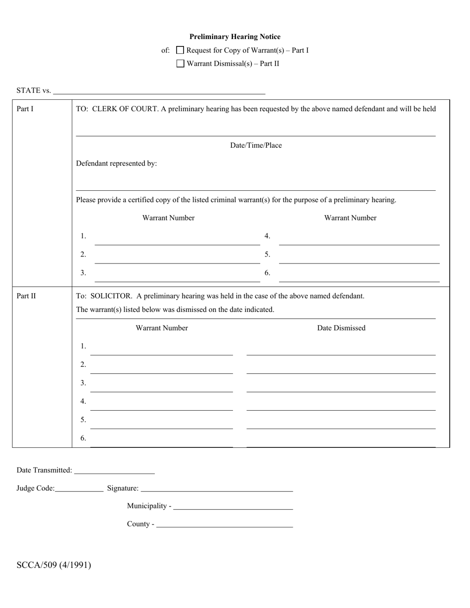 Form SCCA/509 - Fill Out, Sign Online and Download Printable PDF, South ...