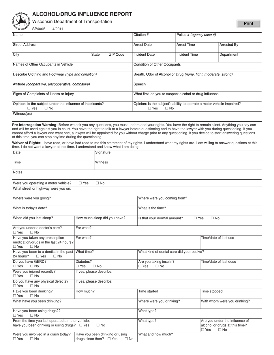 Form SP4005 - Fill Out, Sign Online and Download Printable PDF ...