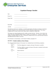 Washington Final Acceptance Checklist Download Fillable PDF | Templateroller