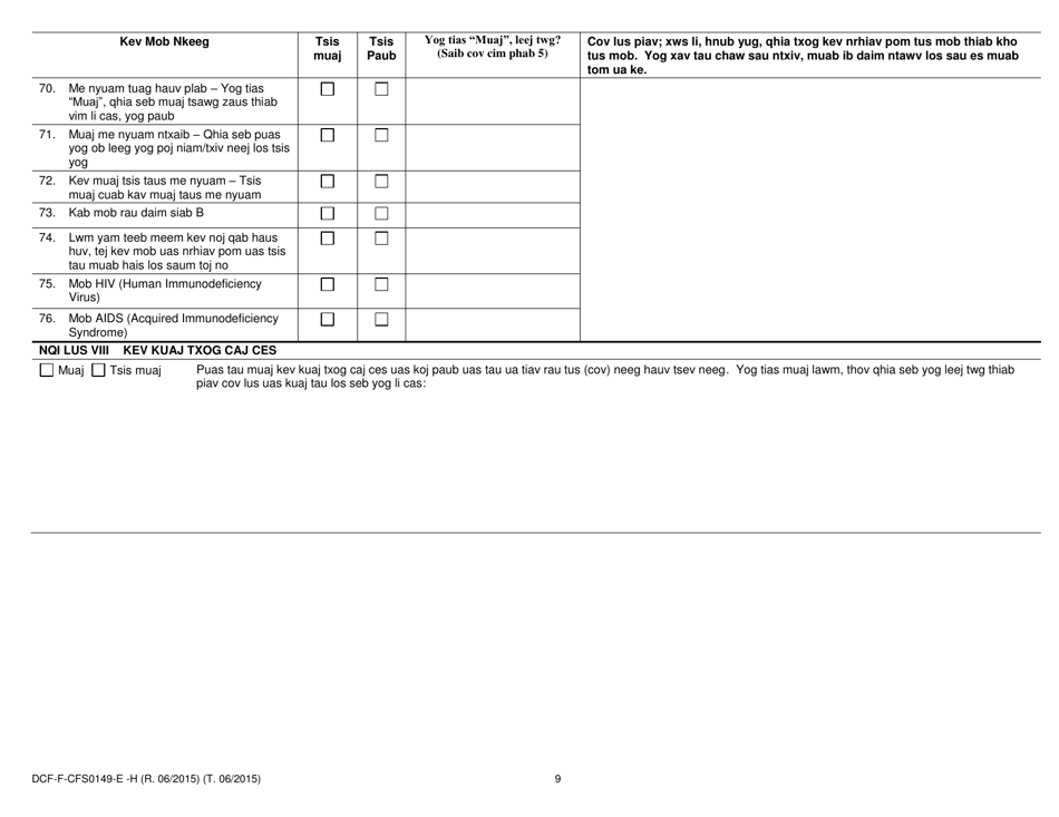 Form DCF-F-CFS0149-E-H - Fill Out, Sign Online and Download Printable ... Form DCF-F-CFS0149-E-H - Fill Out, Sign Online and Download Printable ...